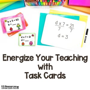 How to Energize Your Teaching With Task Cards - Caffeine Queen Teacher