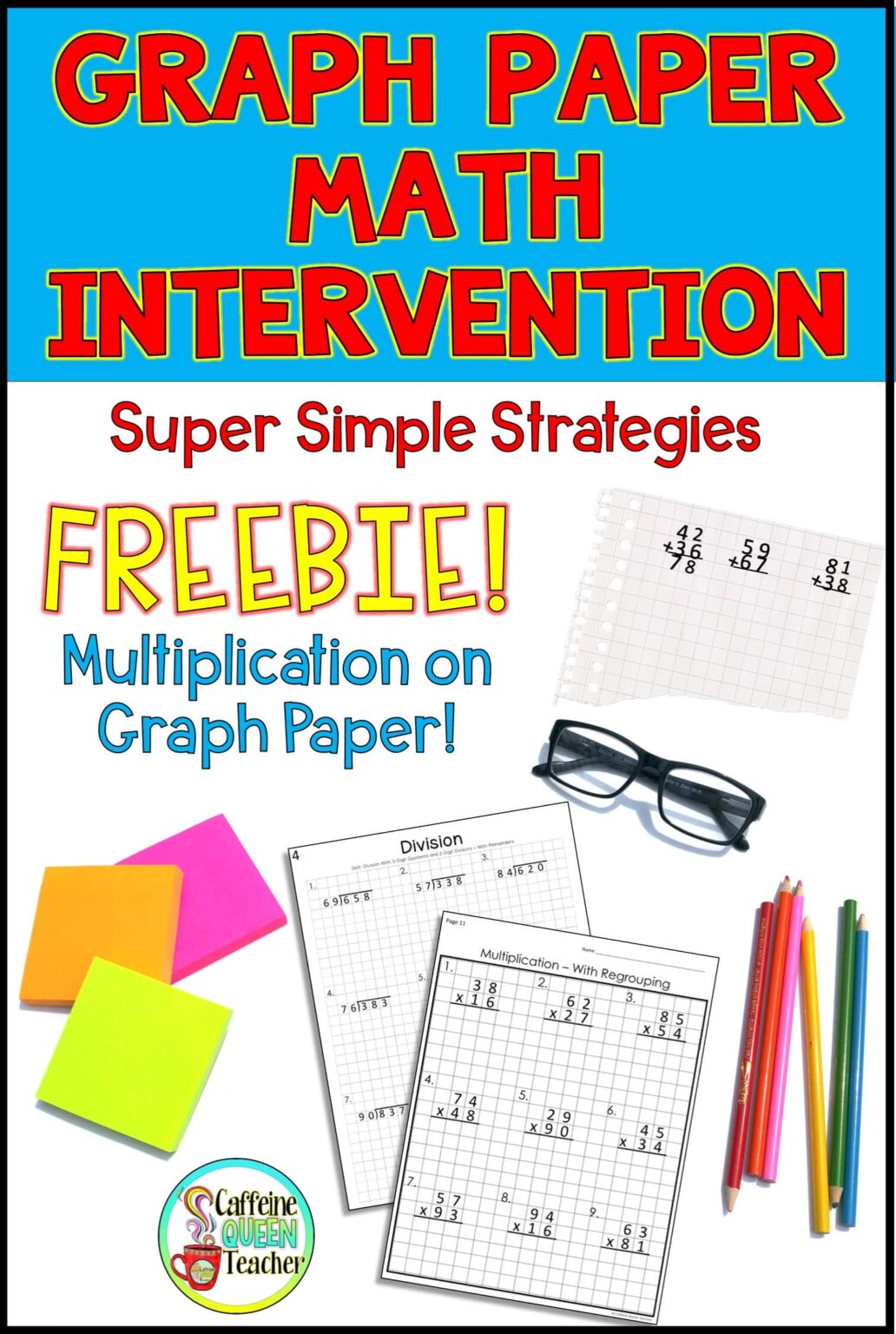 Graph Paper Grid Math Intervention - Caffeine Queen Teacher