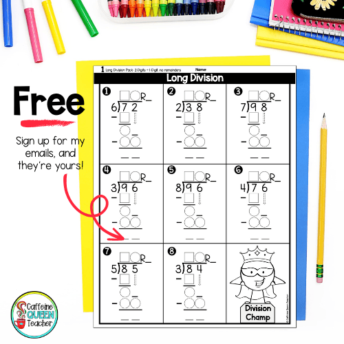 Differentiated Long Division Worksheets For FREE Caffeine Queen Teacher Differentiated Long Division Worksheets For FREE Caffeine Queen Teacher