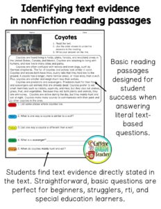How to Teach Students to Find Text Evidence - Caffeine Queen Teacher