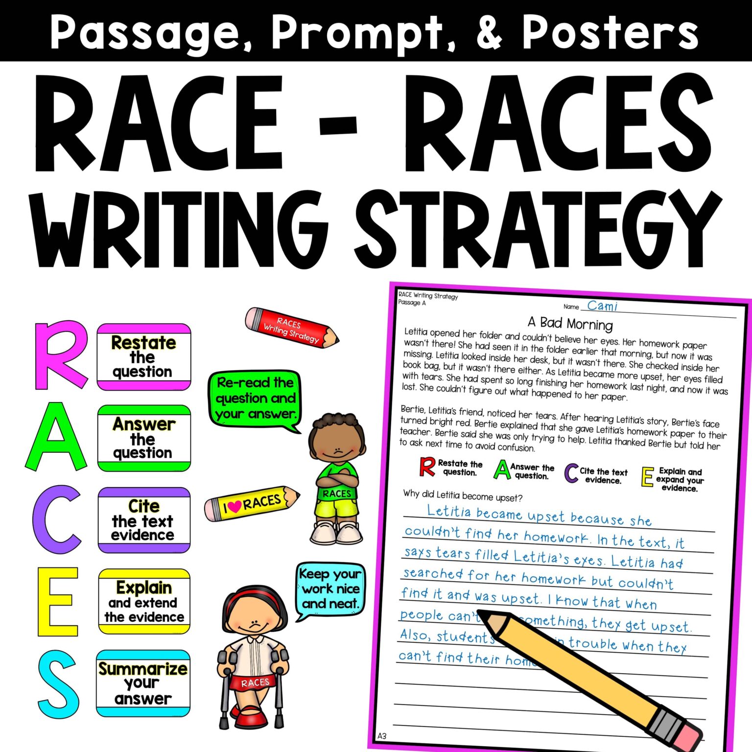 How to Teach the RACE Writing Strategy - Caffeine Queen Teacher