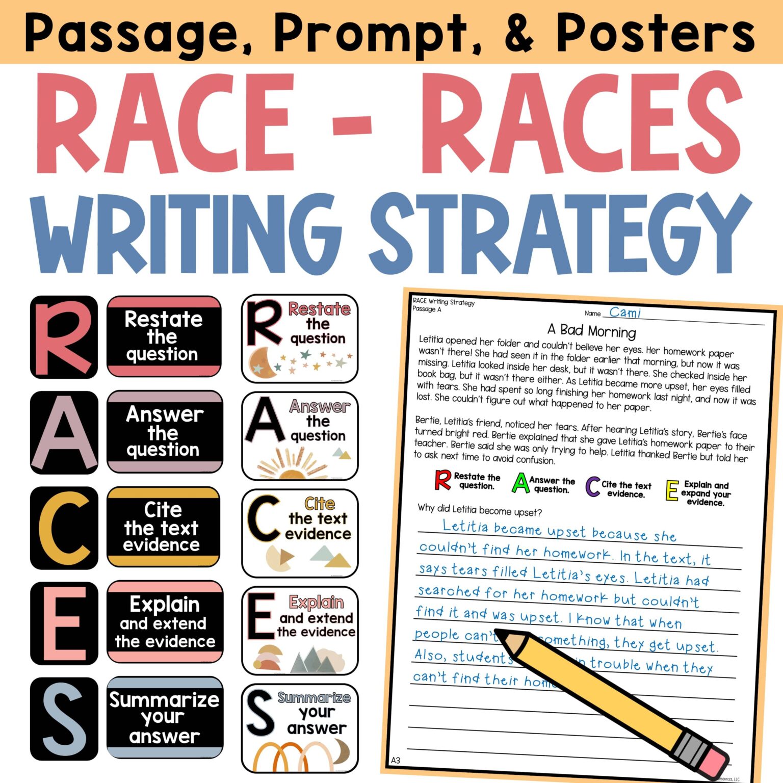 How to Teach the RACE Writing Strategy - Caffeine Queen Teacher